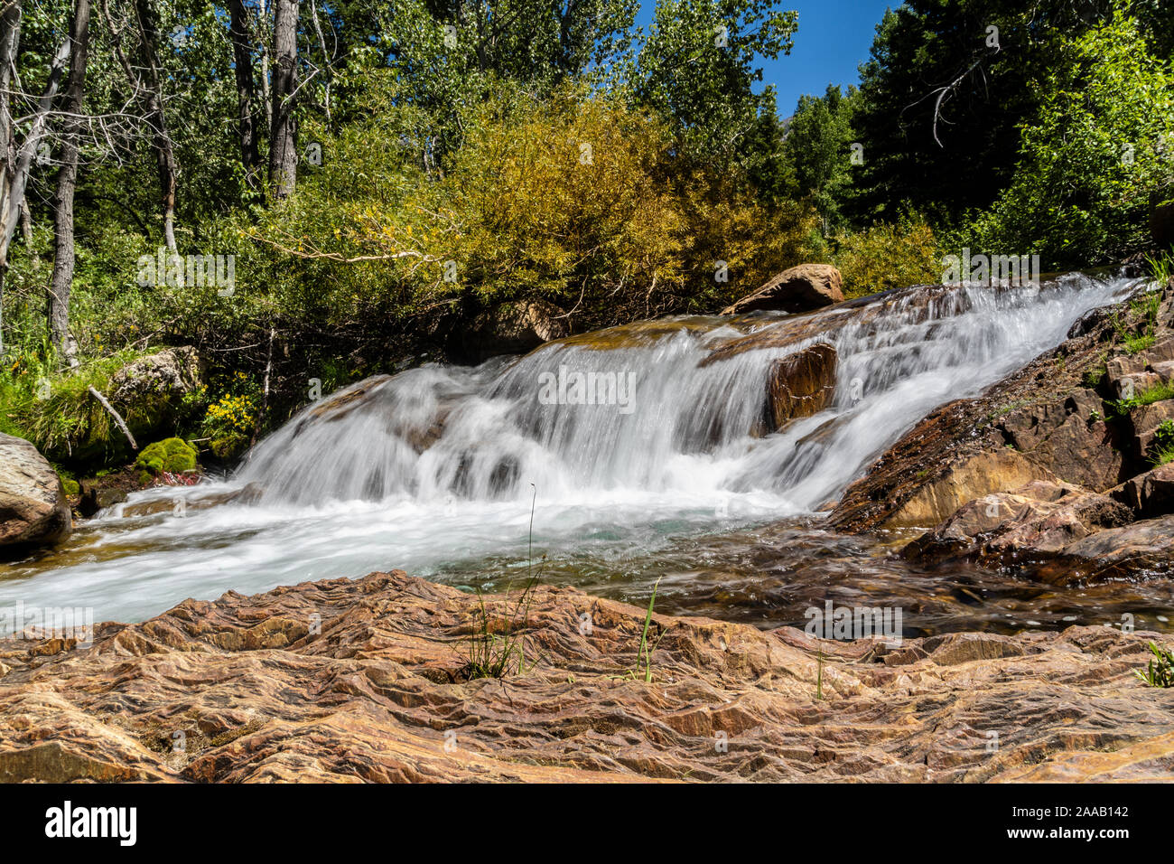 trailside waterfall/cascade, sequoia national park, ca us Stock Photo ...