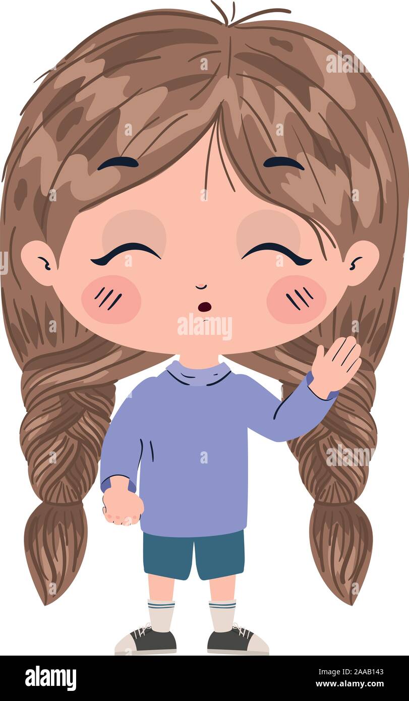 Isolated girl cartoon vector design Stock Vector Image & Art - Alamy