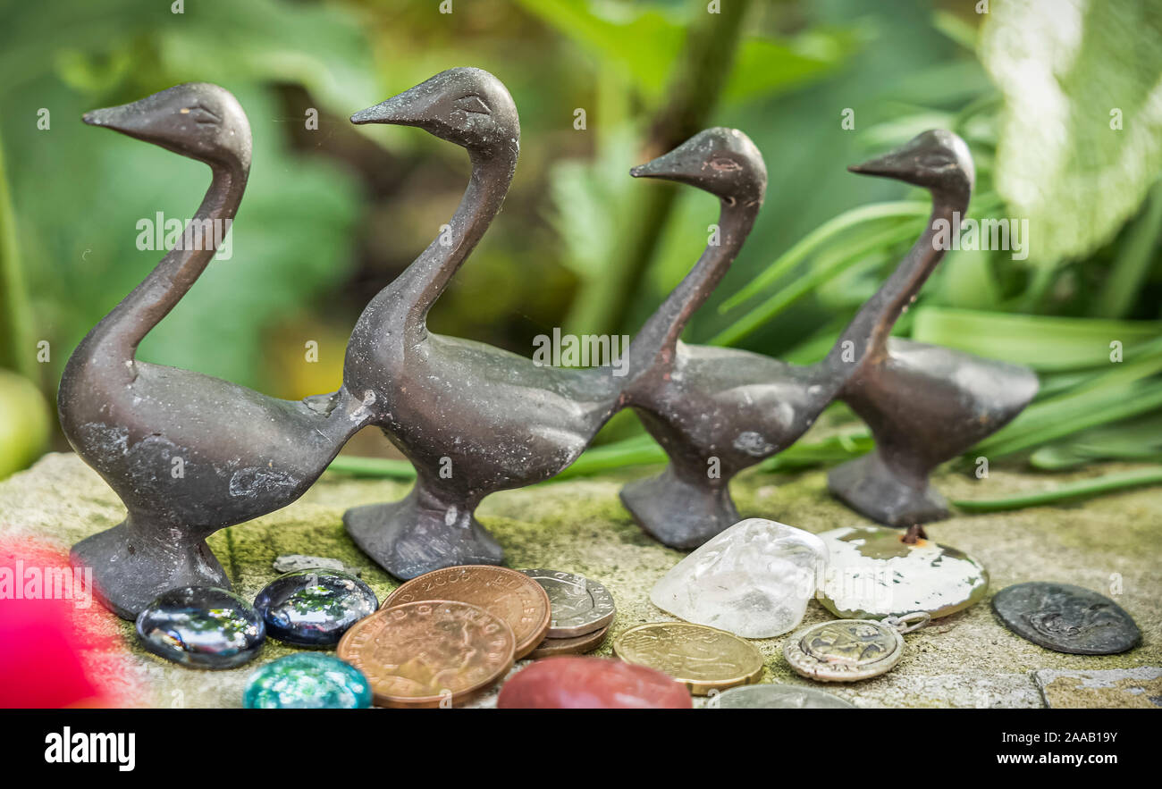 Four geese memorail to the Winchester Geese at the Cross Bones Burial ...