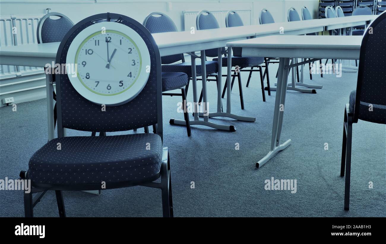 Large and empty meeting room in a typically ordinarily layout Stock ...