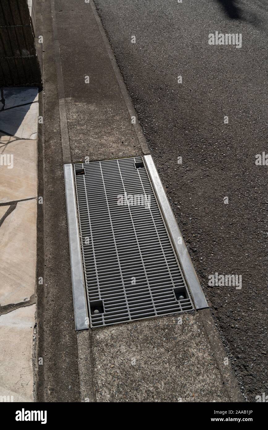 Cover of Gutter, Isehara City, Kanagawa Prefecture, Japan Stock Photo ...