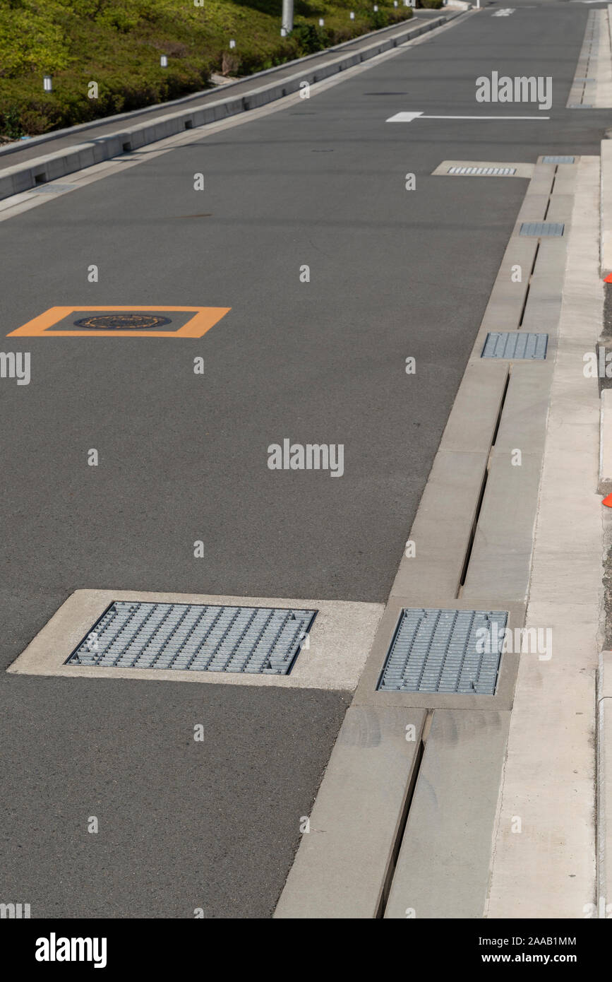 Cover of Gutter, Isehara City, Kanagawa Prefecture, Japan Stock Photo ...