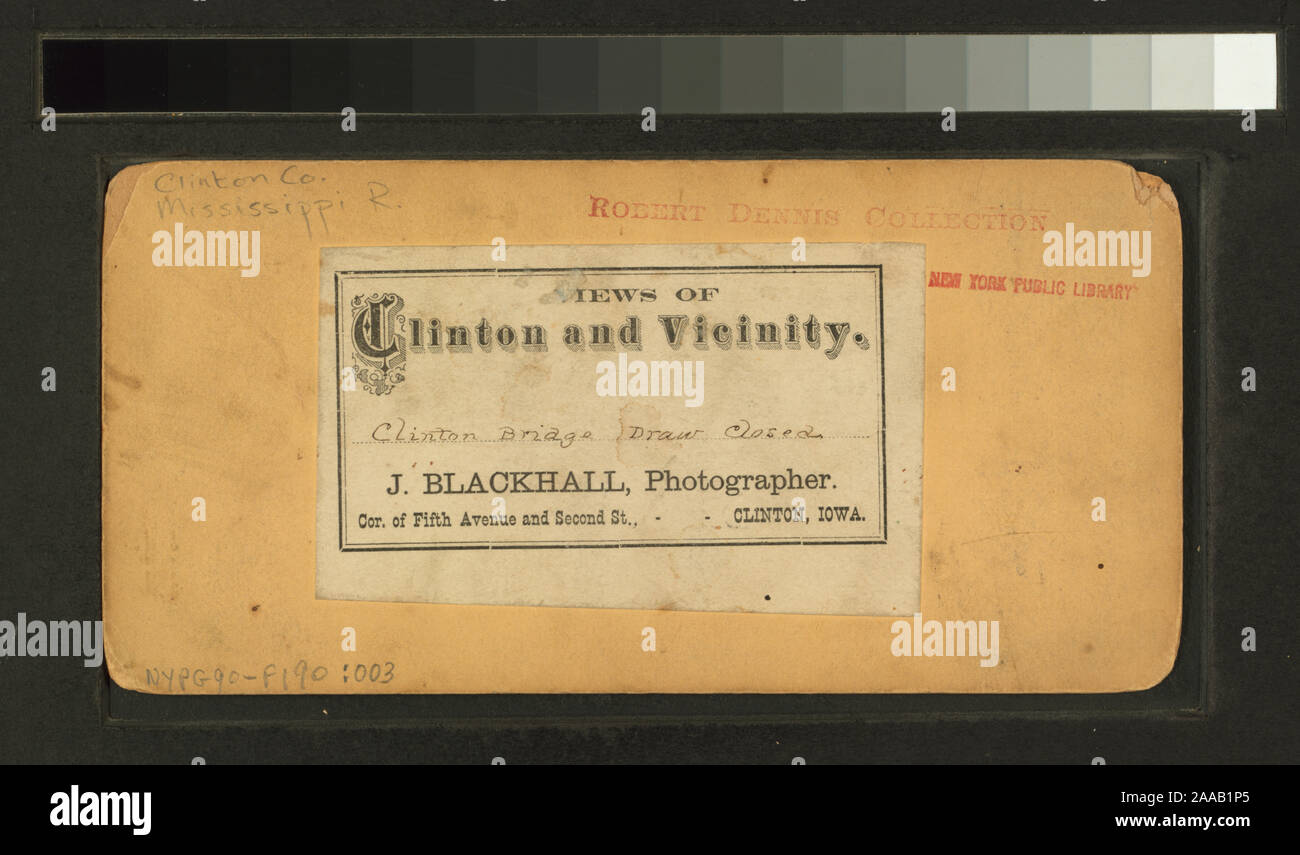 Clinton Bridge, draw closed.; Clinton Bridge, draw closed Stock Photo ...