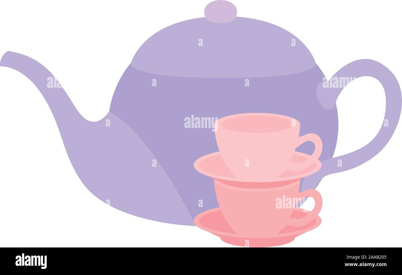 Isolated tea kettle and cups vector design Stock Vector Image & Art - Alamy