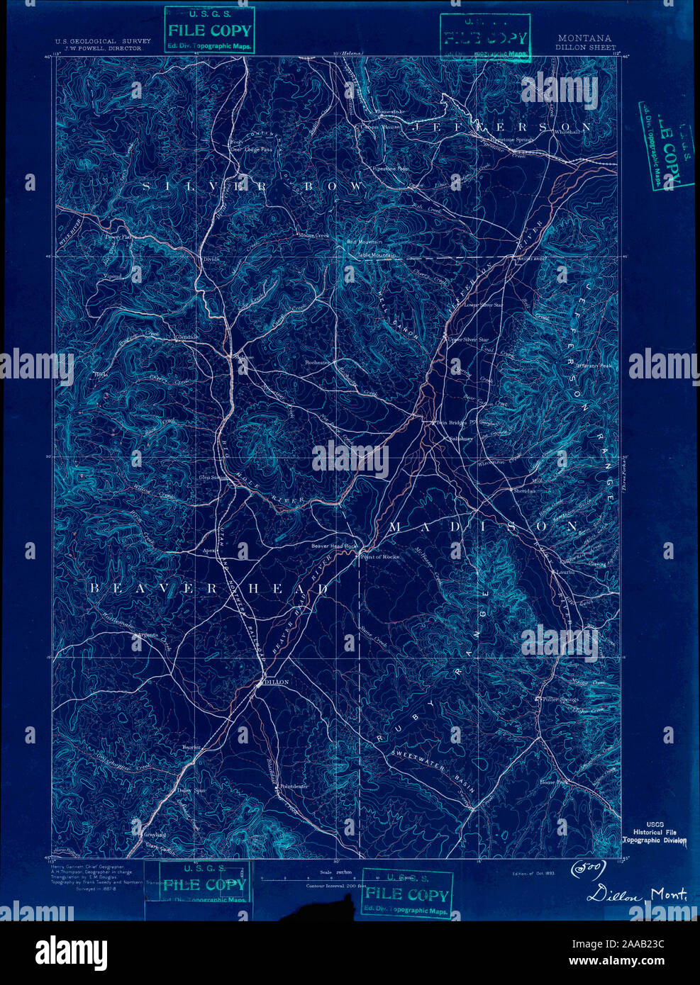 Map of dillon montana hi-res stock photography and images - Alamy