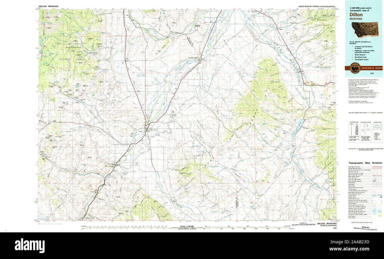 Map of dillon Cut Out Stock Images & Pictures - Alamy