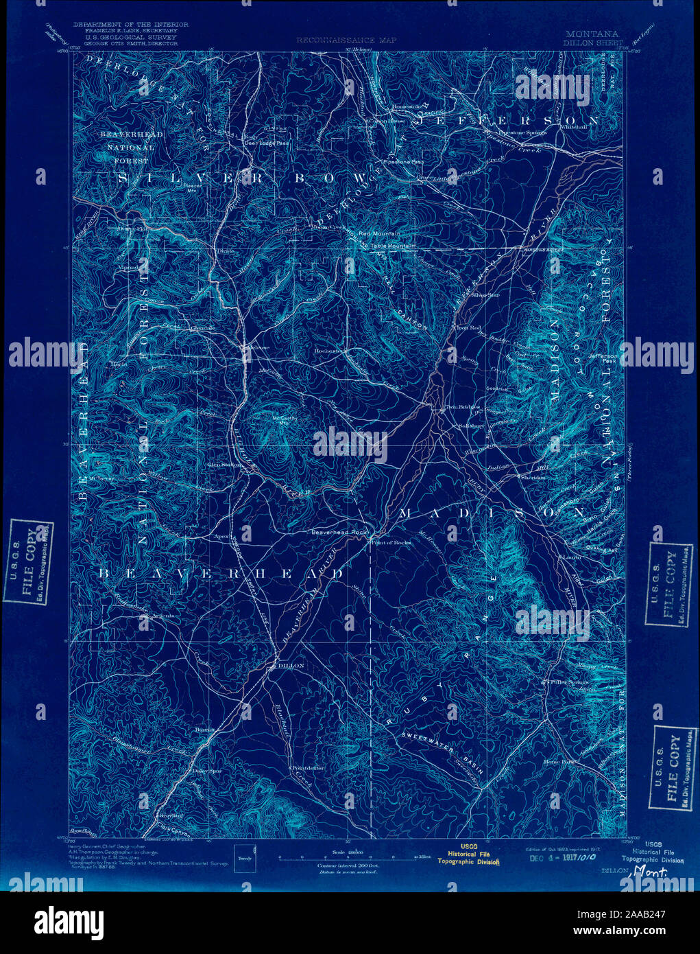 Map of dillon montana hi-res stock photography and images - Alamy