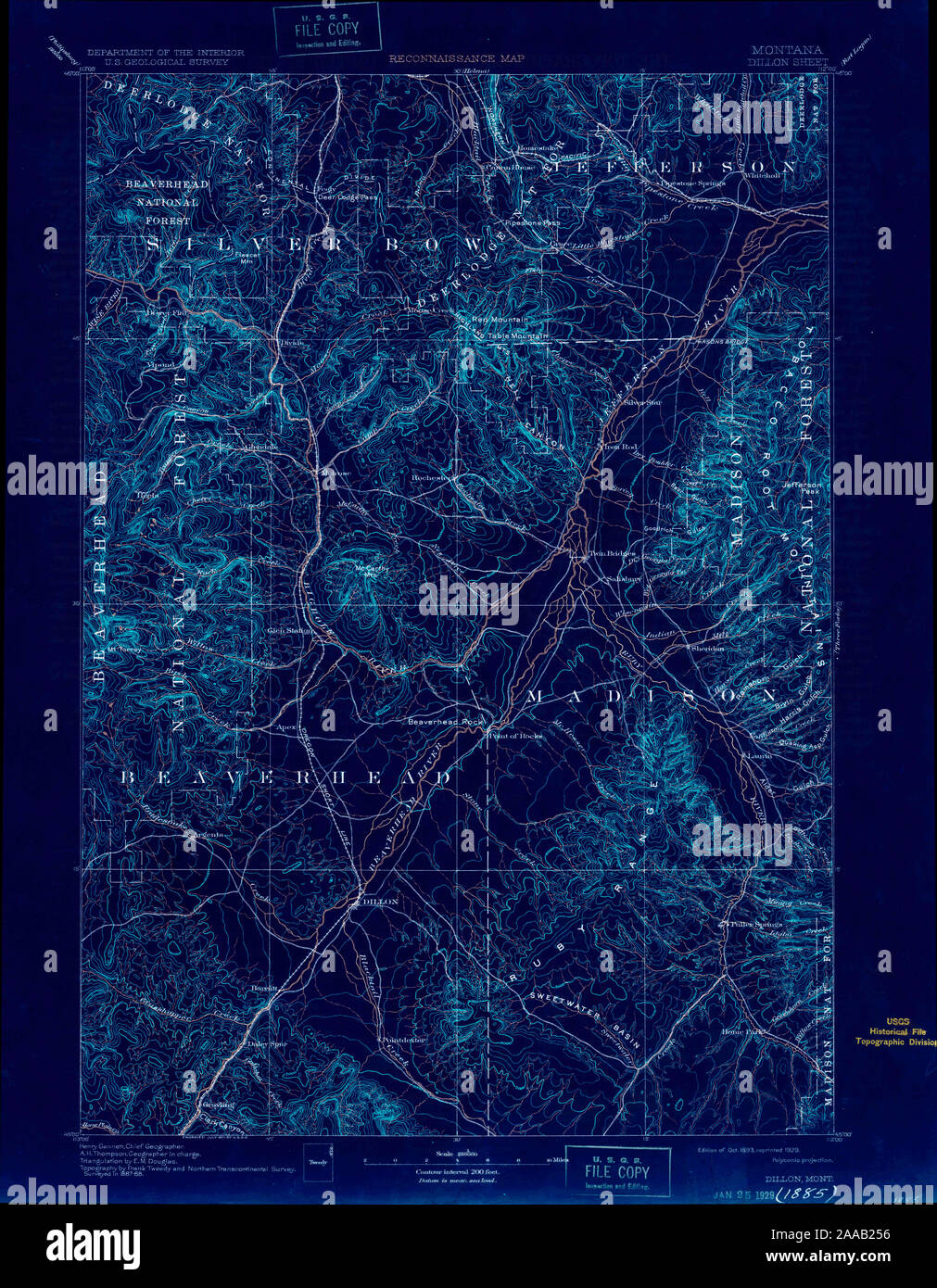 Map of dillon montana hi-res stock photography and images - Alamy