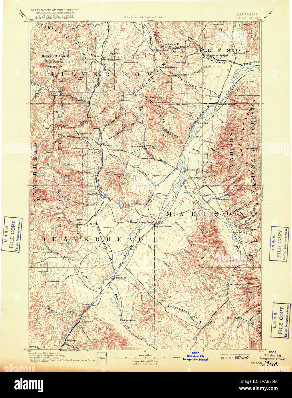 Map of dillon montana hi-res stock photography and images - Alamy