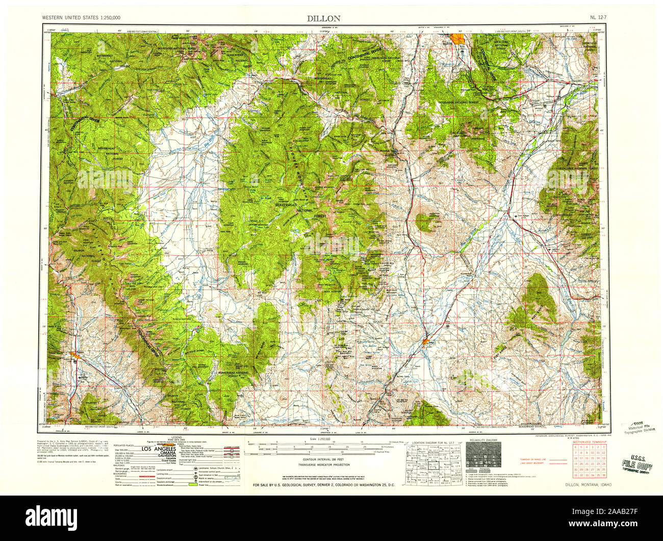 Map of dillon montana hi-res stock photography and images - Alamy