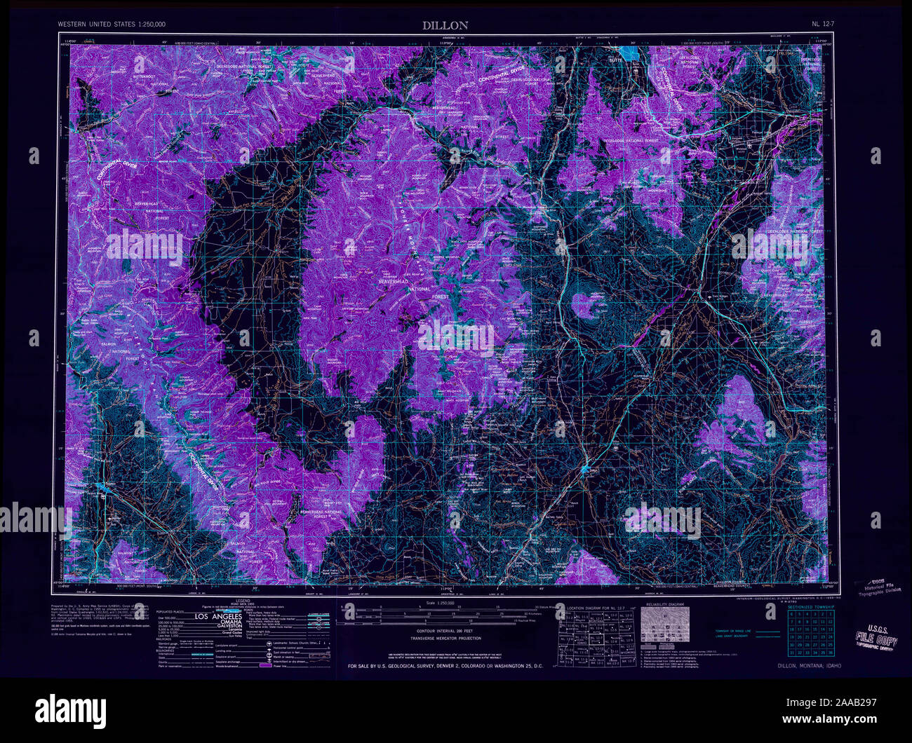 Map of dillon montana hi-res stock photography and images - Alamy