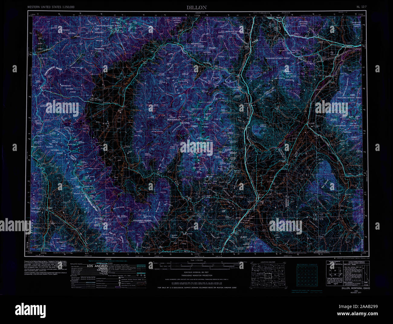 Map of dillon montana hi-res stock photography and images - Alamy