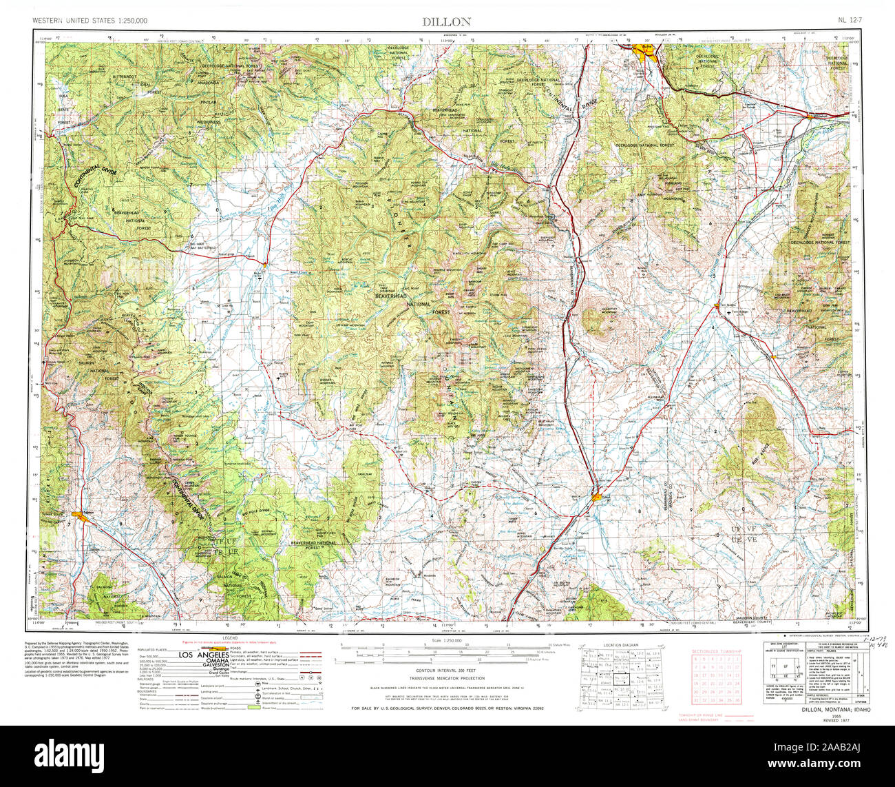 Map of dillon montana hi-res stock photography and images - Alamy