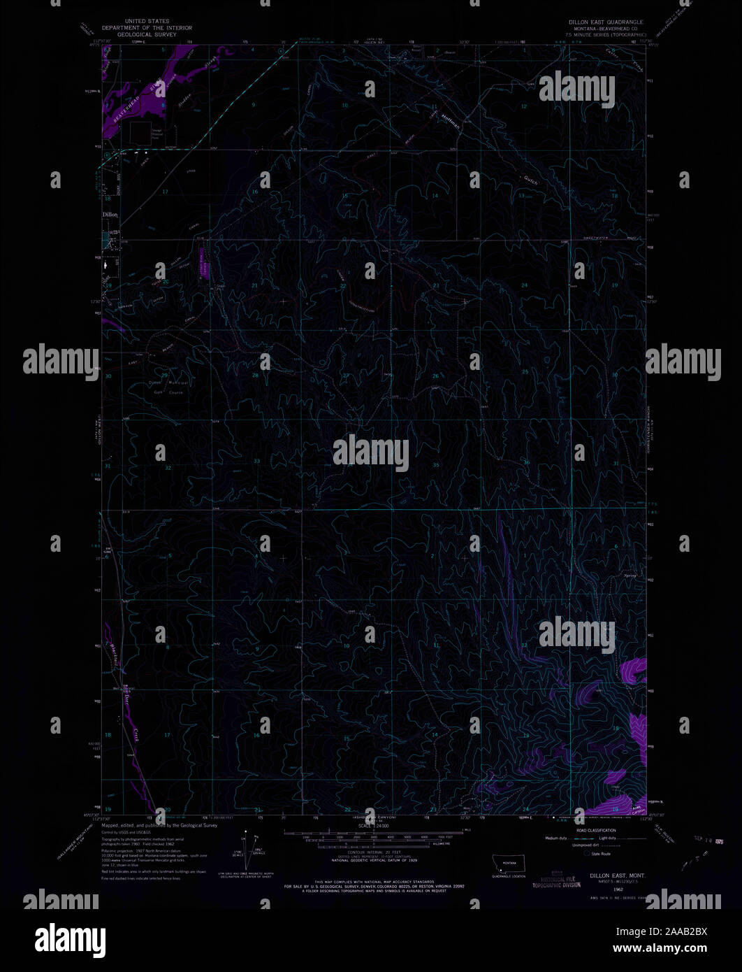 Map of dillon montana hi-res stock photography and images - Alamy