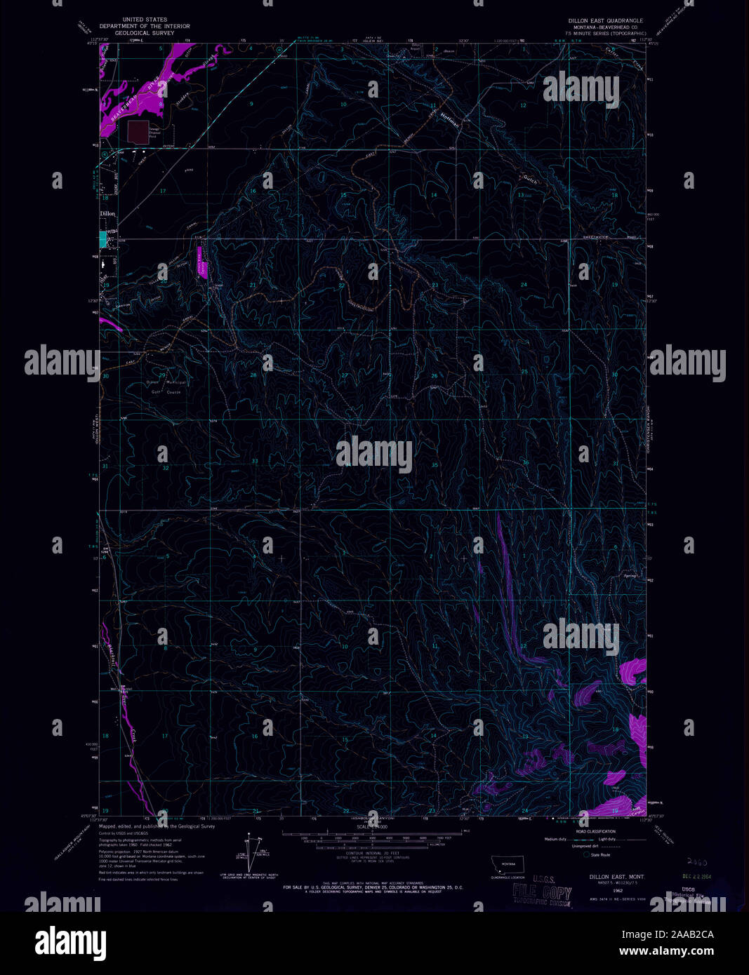 Map of dillon montana hi-res stock photography and images - Alamy