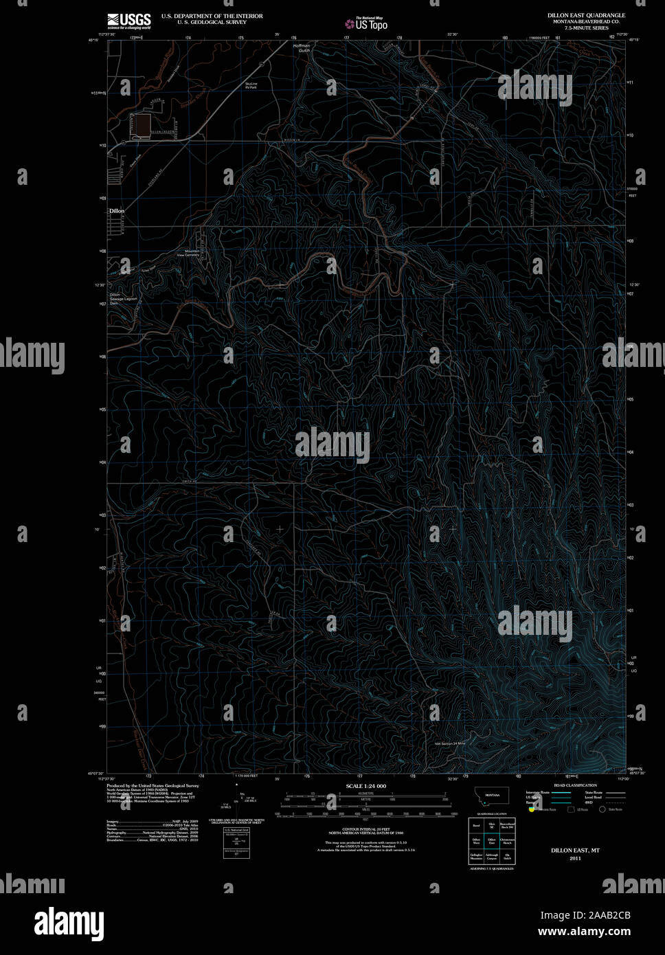 Map of dillon montana hi-res stock photography and images - Alamy