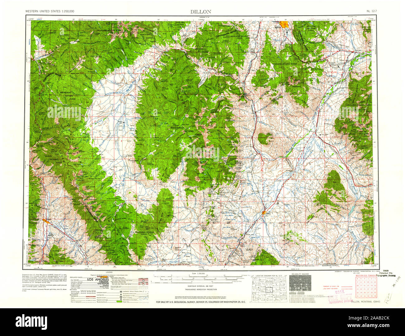 Map of dillon montana hi-res stock photography and images - Alamy
