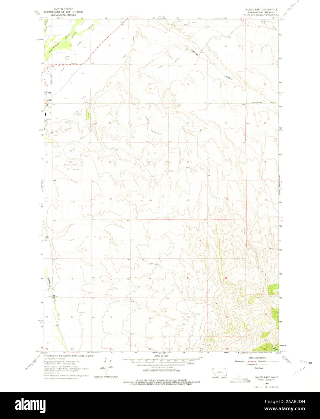Map of dillon montana hi-res stock photography and images - Alamy