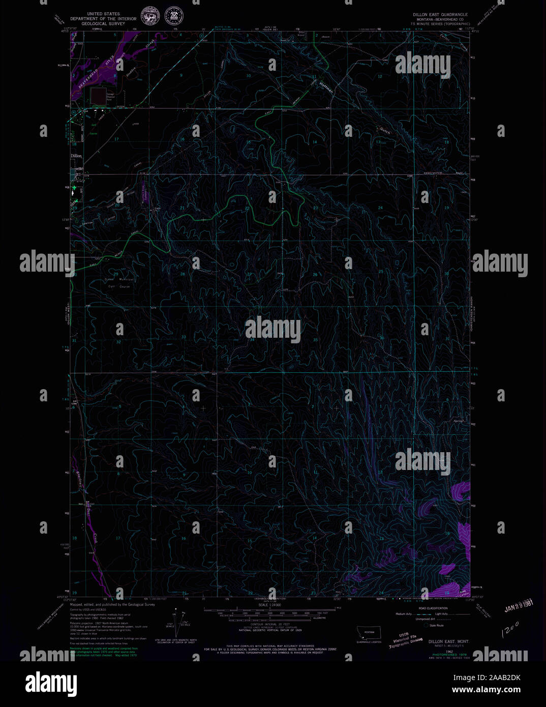 Map of dillon montana hi-res stock photography and images - Alamy