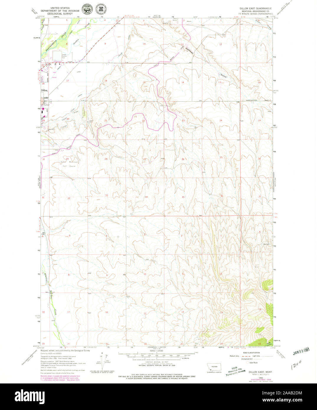 Map of dillon montana hi-res stock photography and images - Alamy