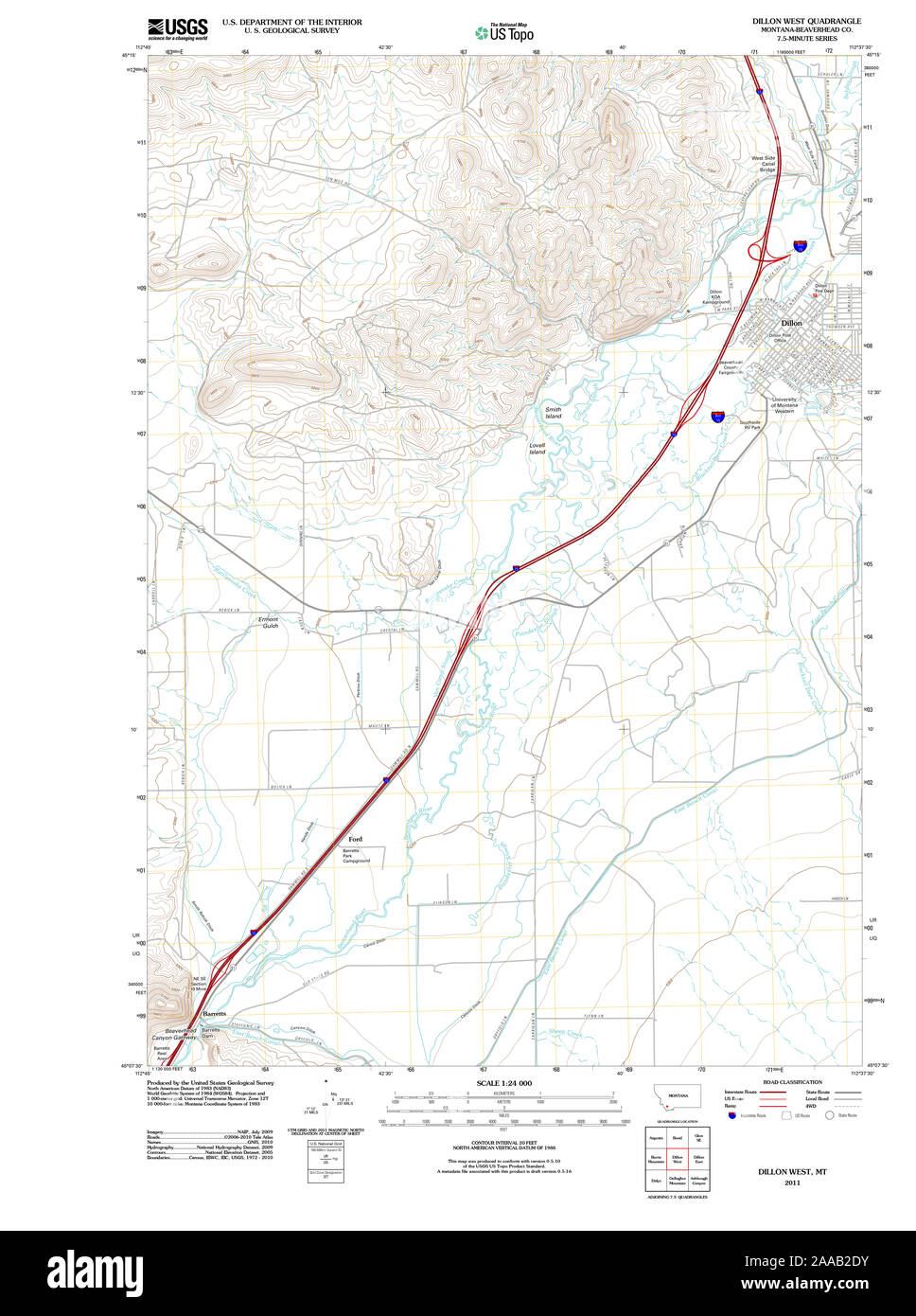 Map of dillon montana hi-res stock photography and images - Alamy