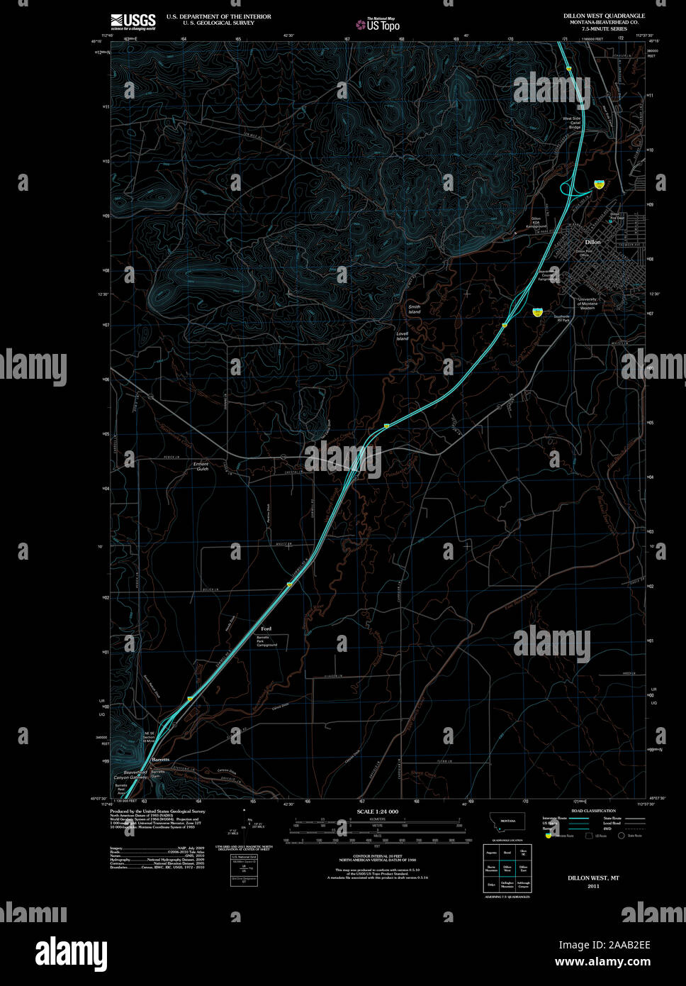 Map of dillon montana hi-res stock photography and images - Alamy