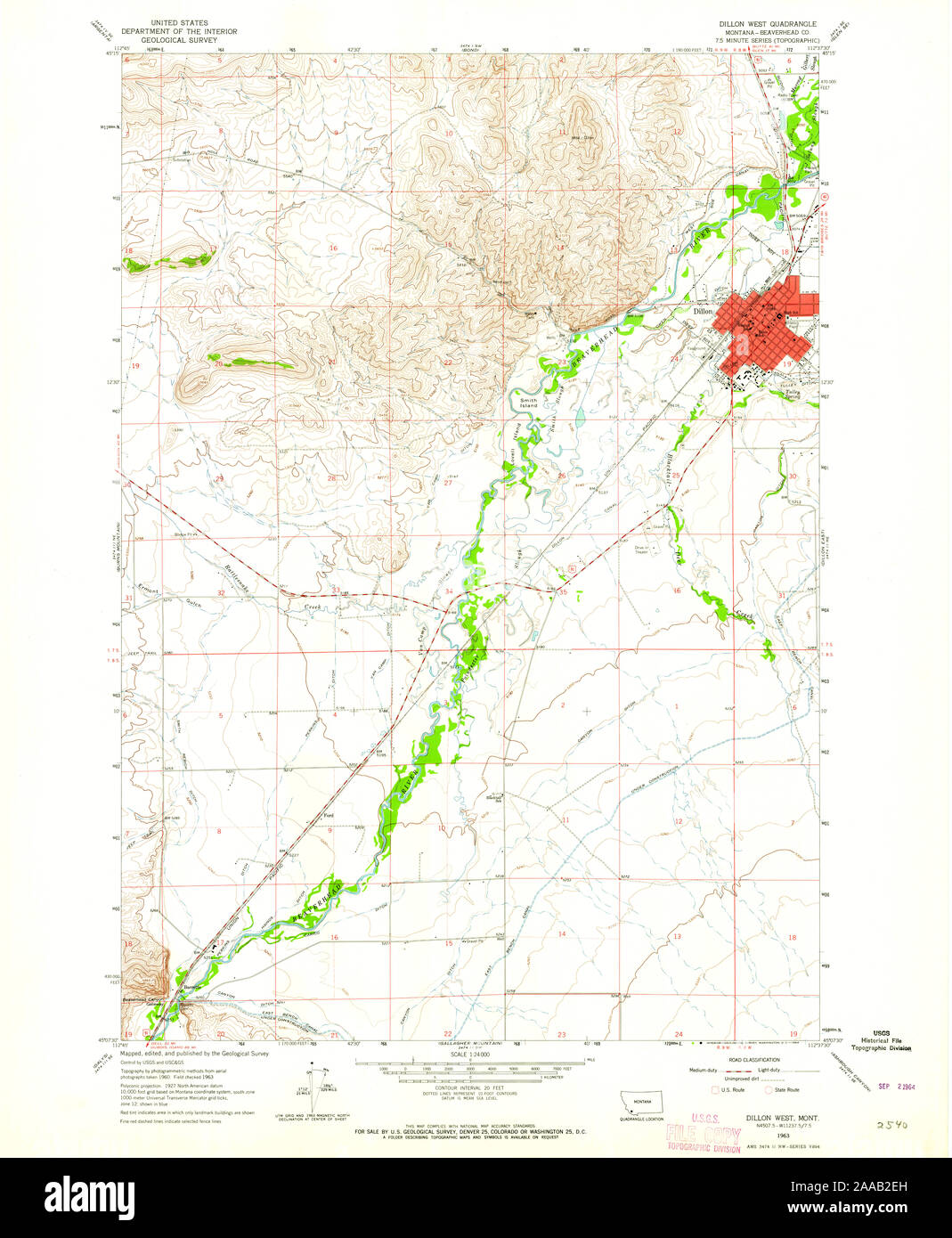 Map of dillon montana hi-res stock photography and images - Alamy