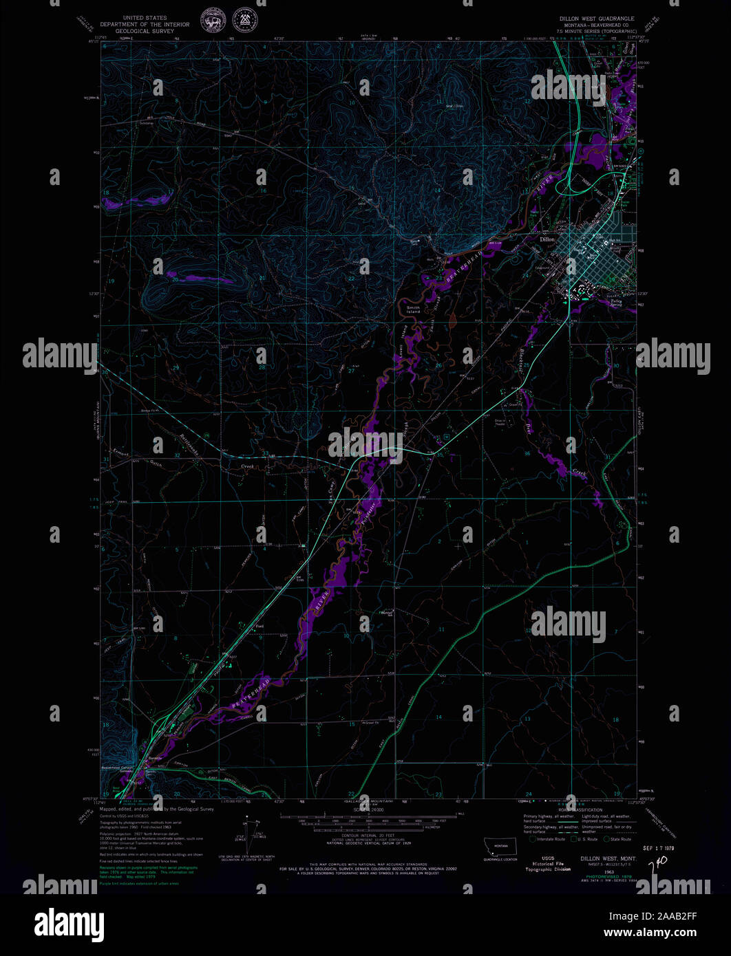 Map of dillon montana hi-res stock photography and images - Alamy