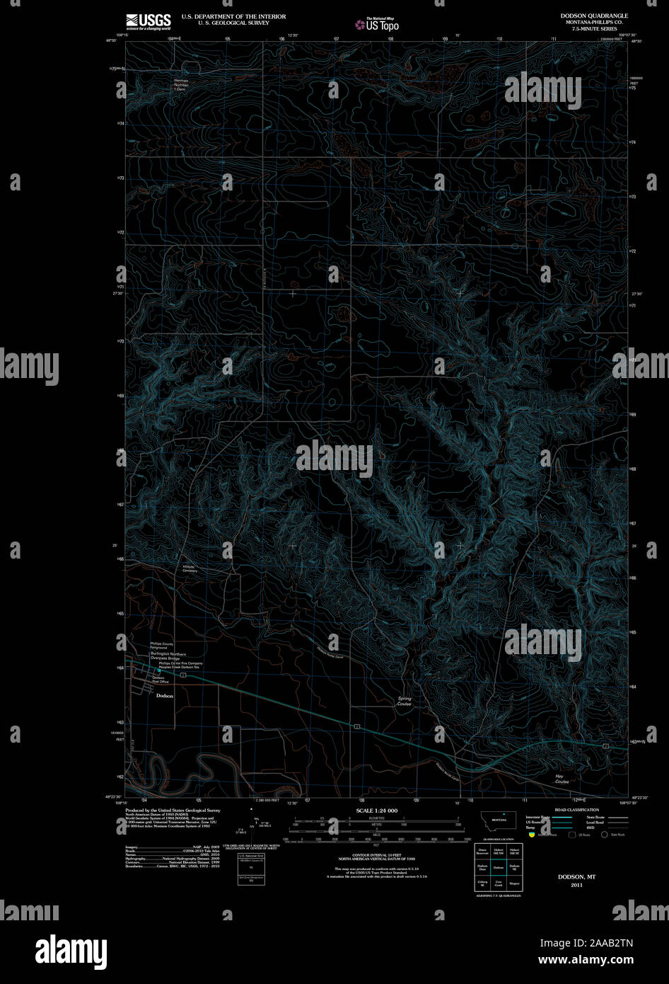 Map of dodson montana hi-res stock photography and images - Alamy