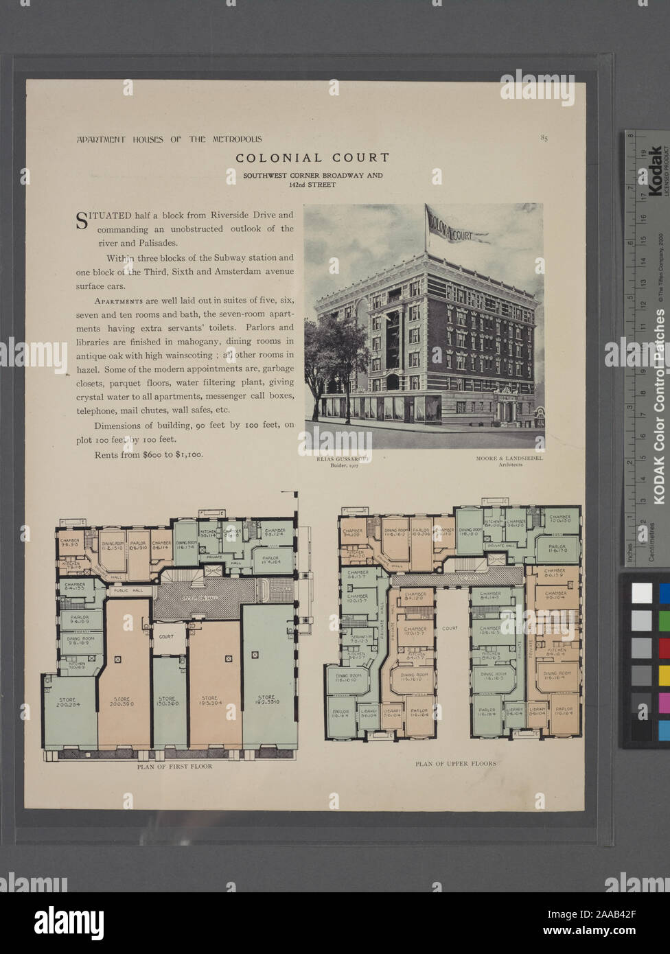 Includes index. Elias Gussaroff, Builder, 1907 / Architects Moore ...