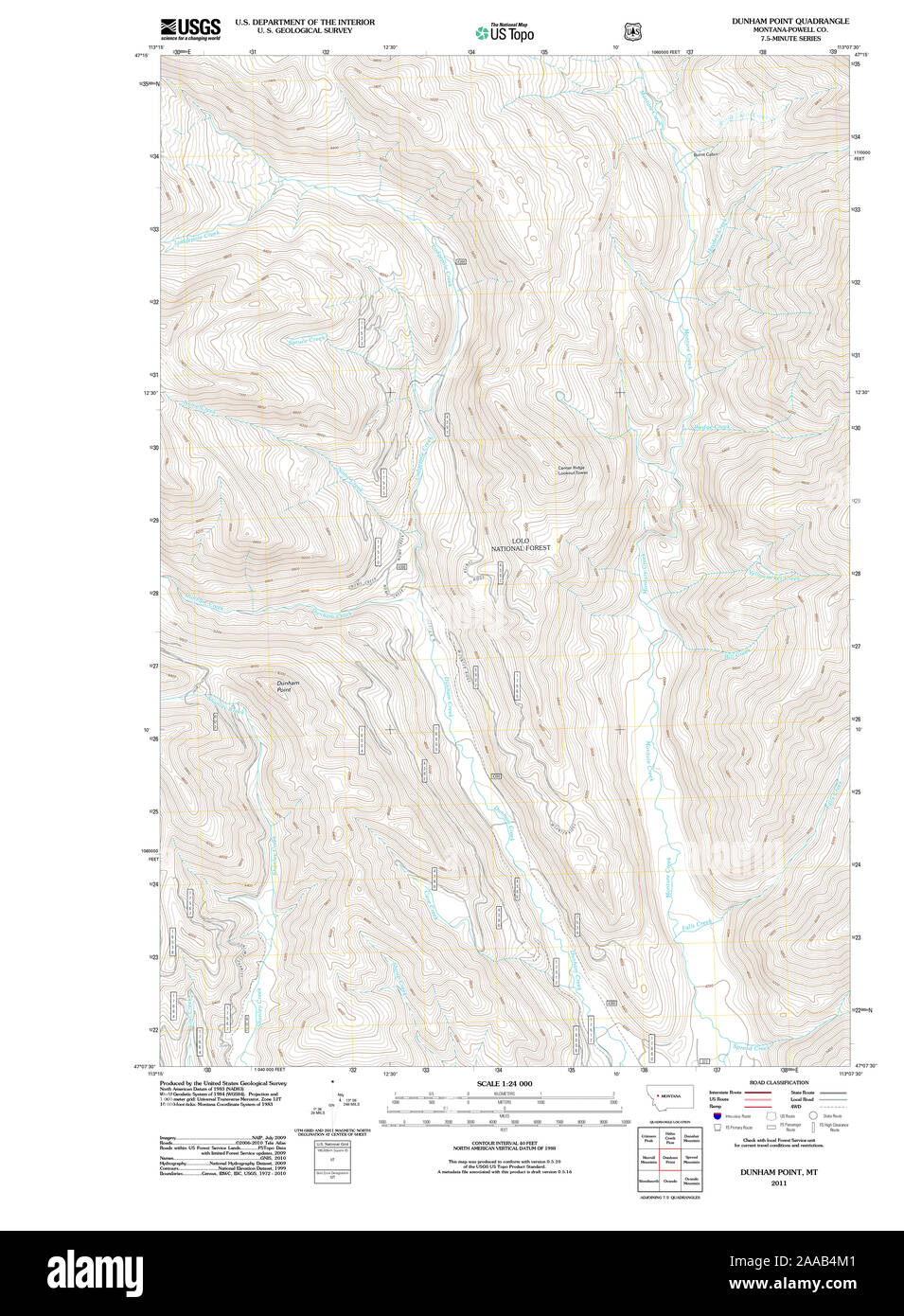 USGS TOPO Map Montana MT Dunham Point 20110621 TM Restoration Stock ...