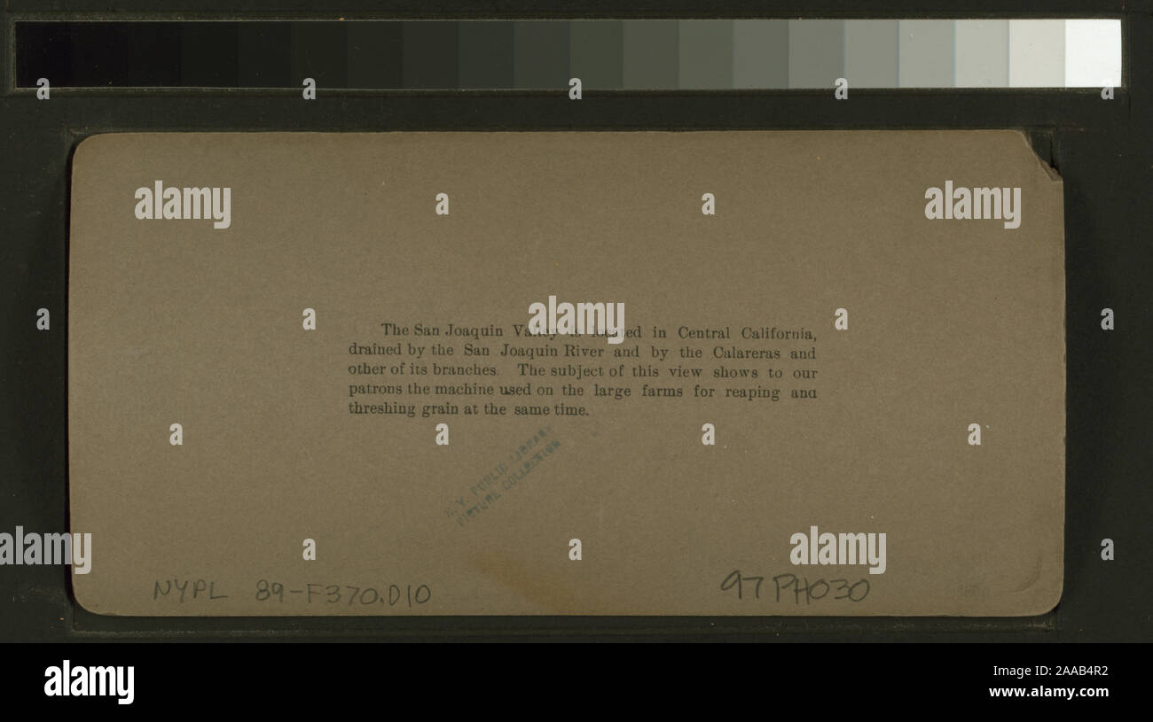 Combined reaper and thrasher, San Joaquin Valley, Cal., U.S.A ...