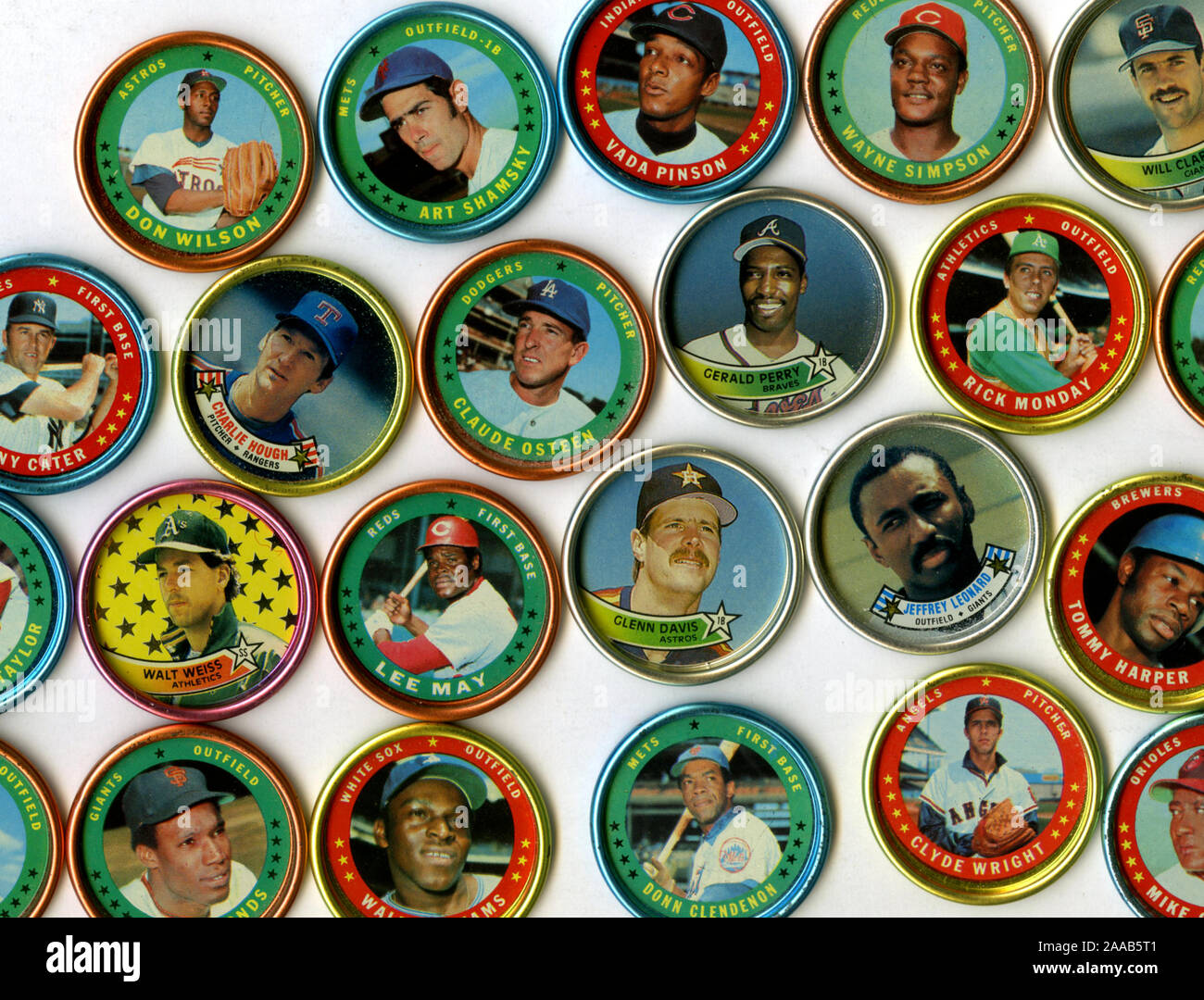 Collection of souvenir coins depicting Major League baseball players ...