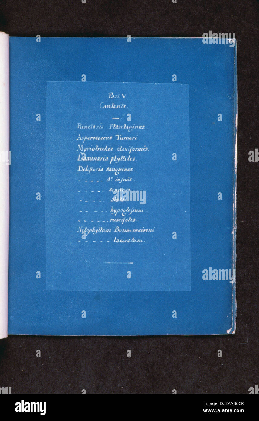 Contents list.; Contents list Stock Photo - Alamy