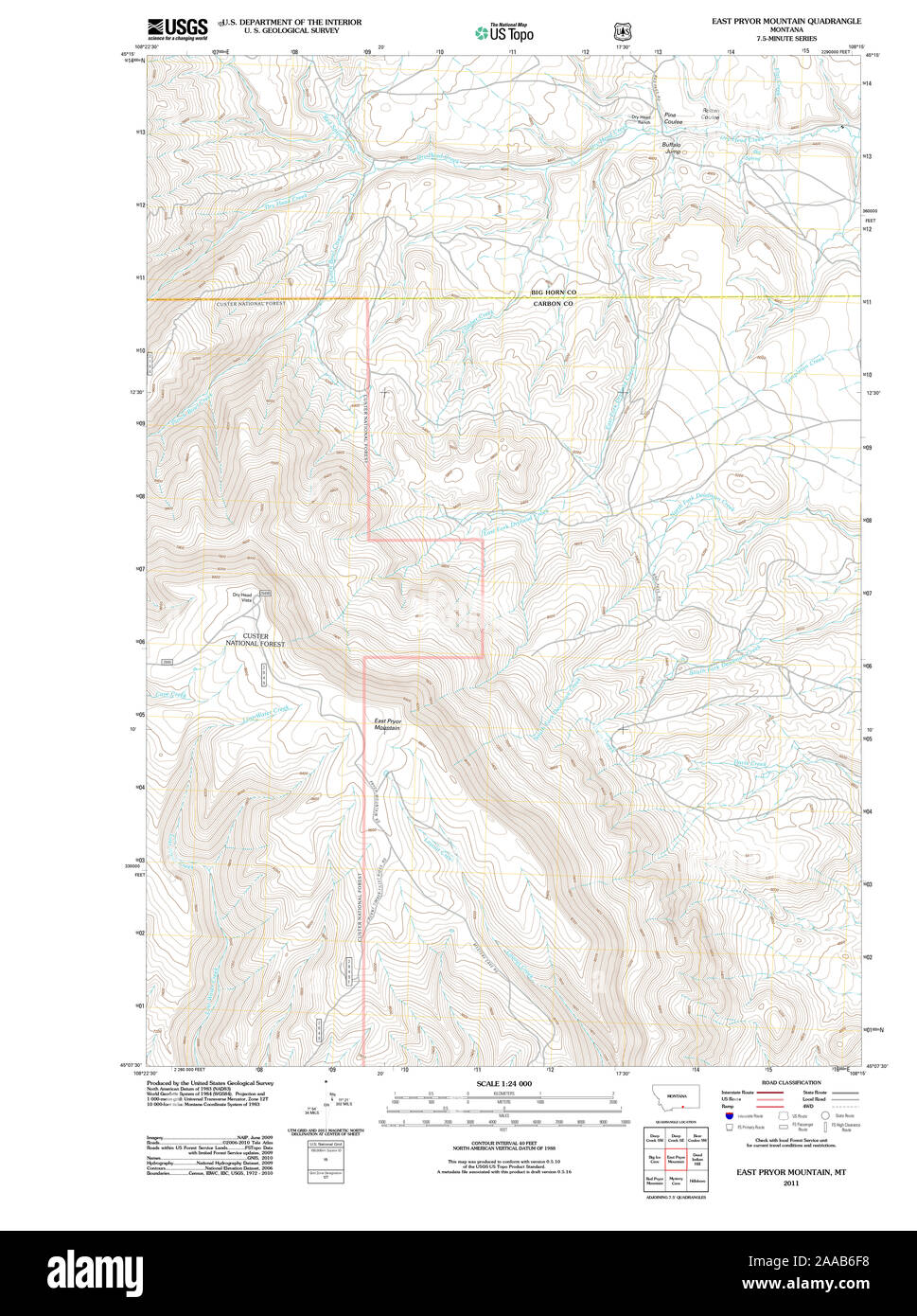 Pryor montana map Cut Out Stock Images & Pictures - Alamy