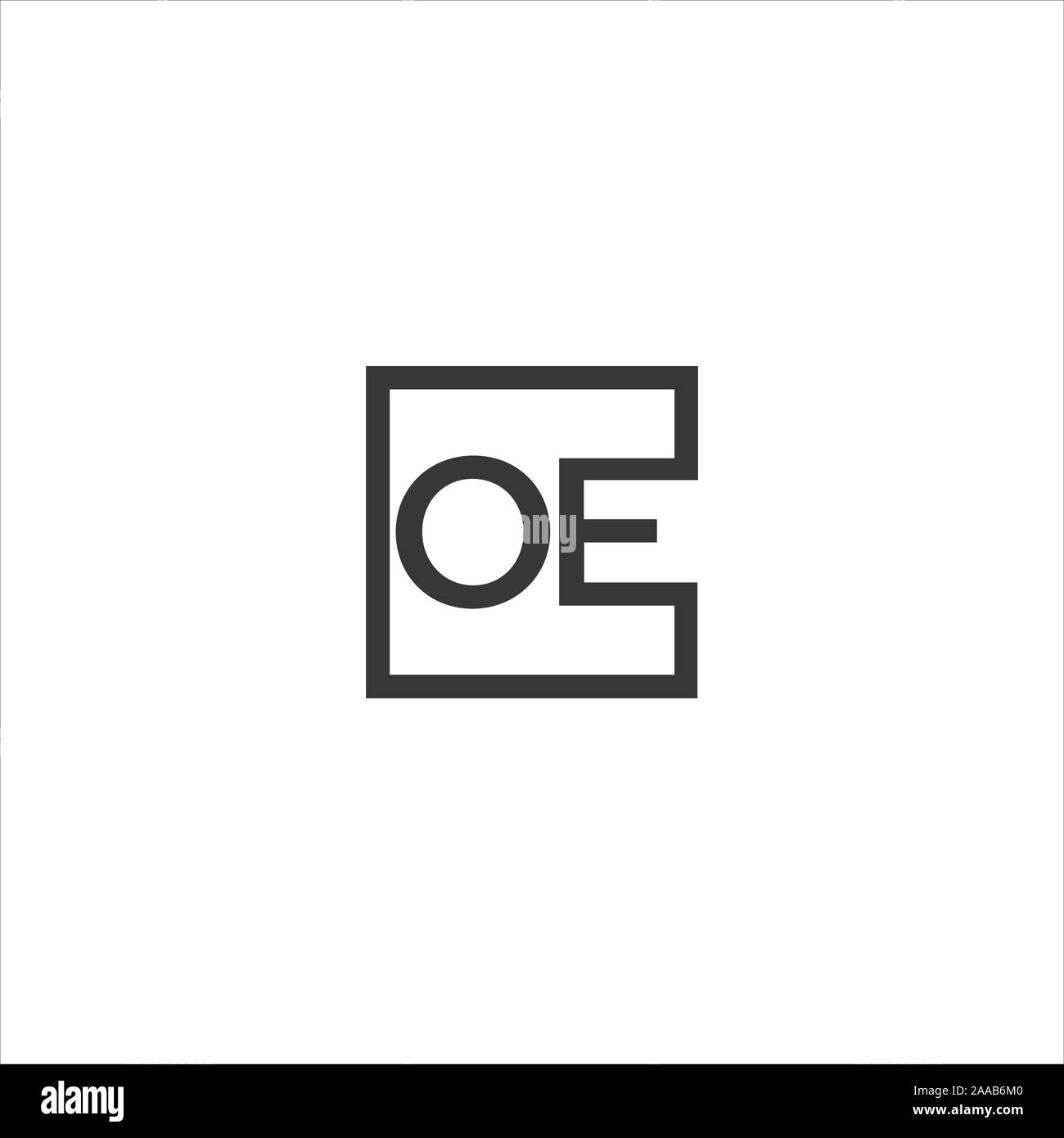 Initial letter eo or oe logo vector design template Stock Vector Image ...