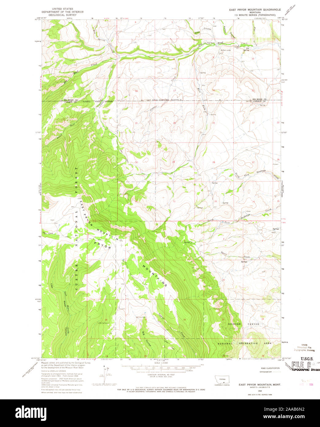 Pryor montana map hi-res stock photography and images - Alamy