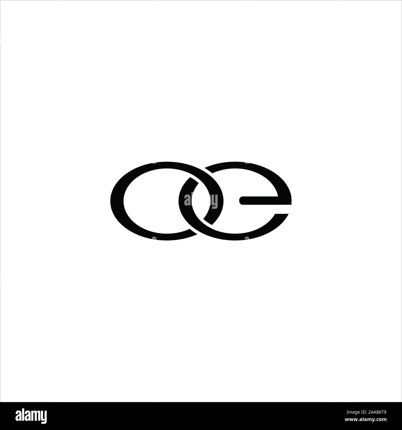 Initial letter eo or oe logo vector design template Stock Vector Image ...