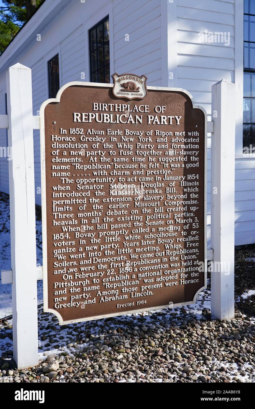 National Historical site of the Birthplace of the Republican Party in ...