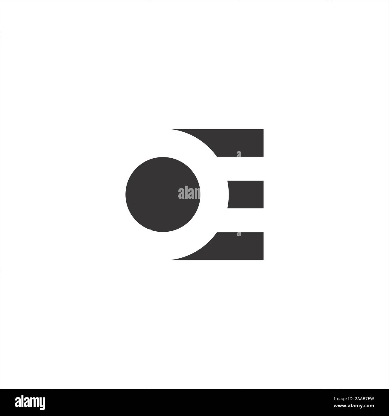 Initial letter eo or oe logo vector design template Stock Vector Image ...