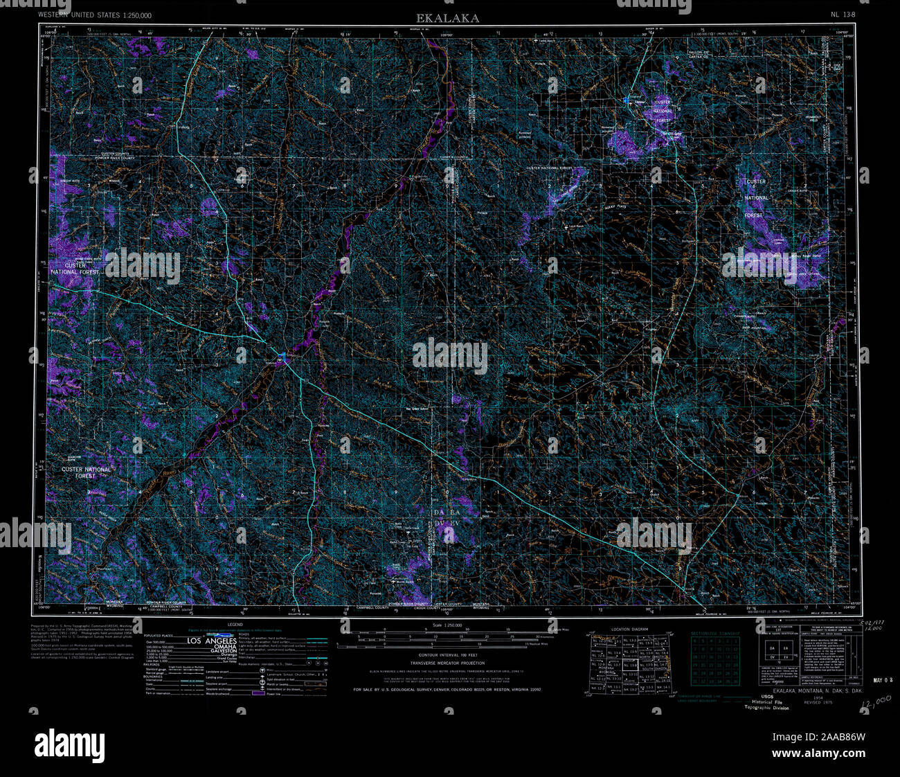 Ekalaka montana map hi-res stock photography and images - Alamy