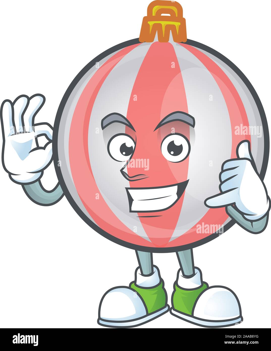 Christmas ball in the cartoon character call me Stock Vector Image ...