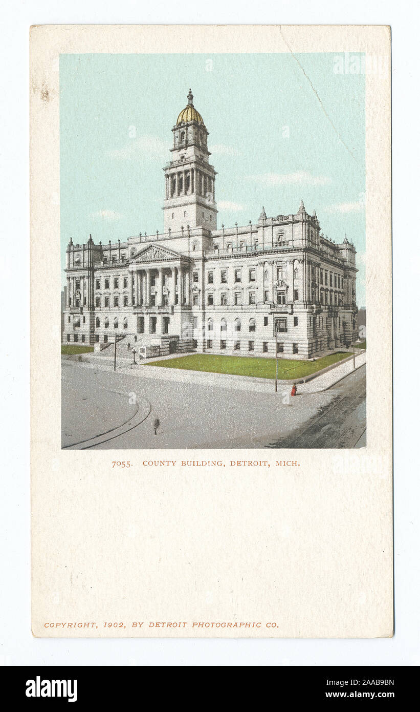 1903-1904.; County Building, Detroit, Mich Stock Photo - Alamy
