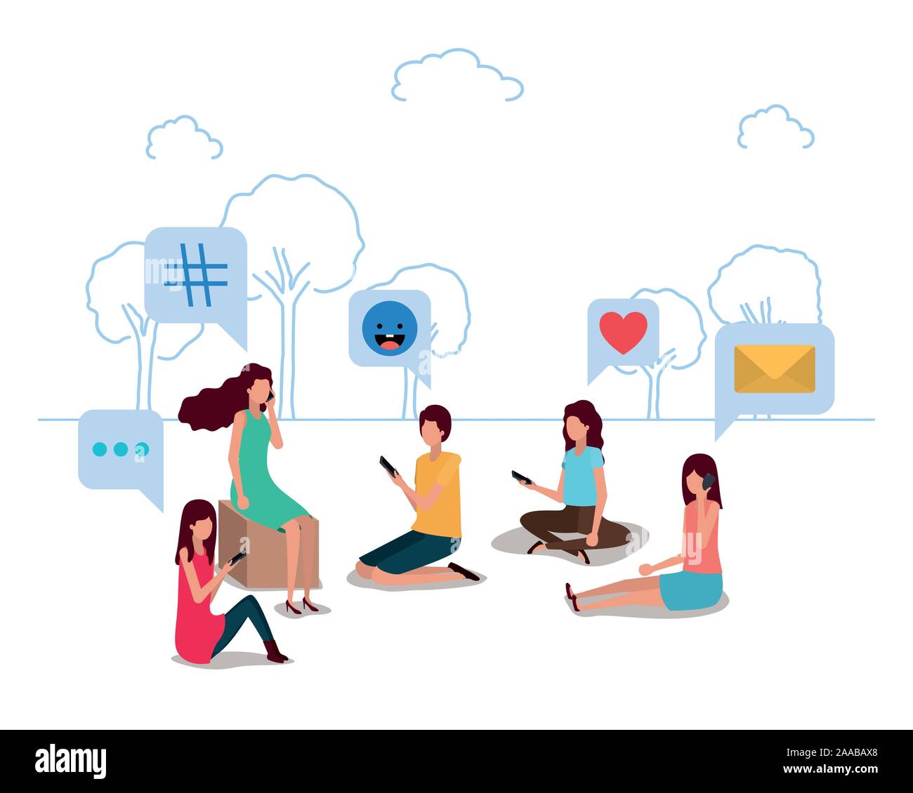 People and bubbles icon vector design Stock Vector Image & Art - Alamy