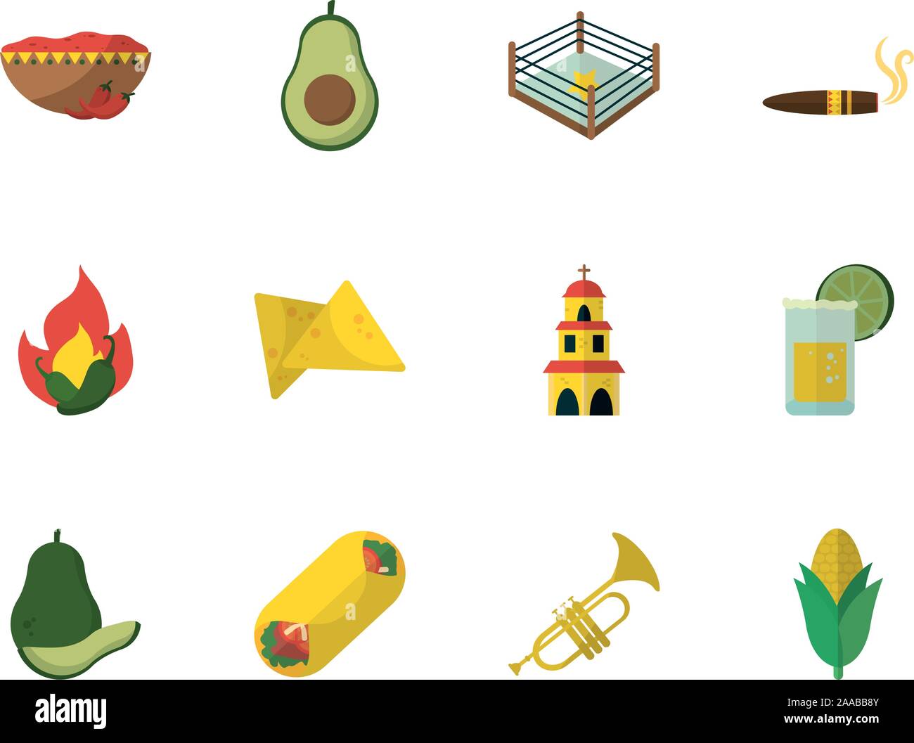 Isolated mexican icon set vector design Stock Vector Image & Art - Alamy