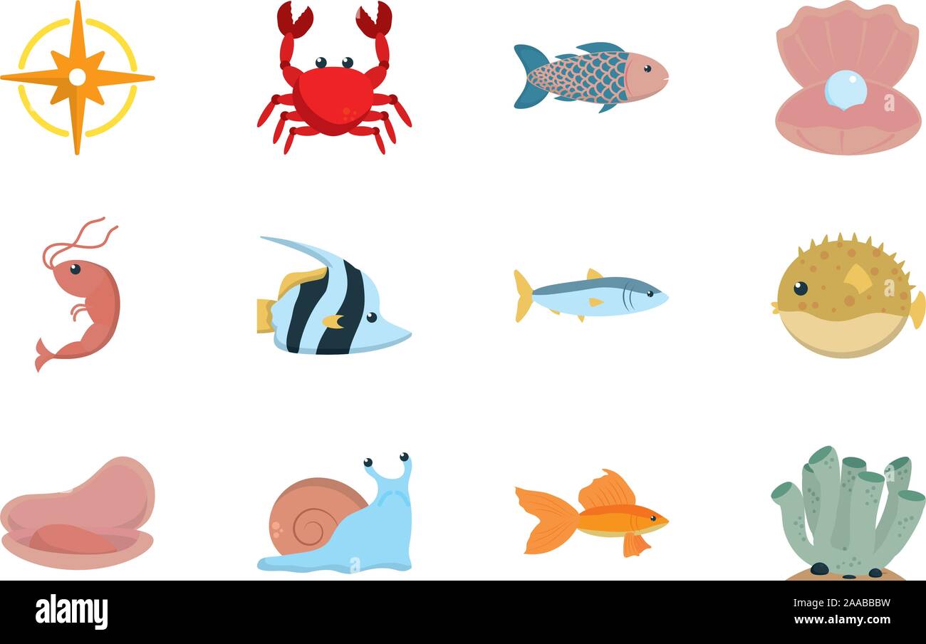 Isolated sea icon set vector design Stock Vector Image & Art - Alamy