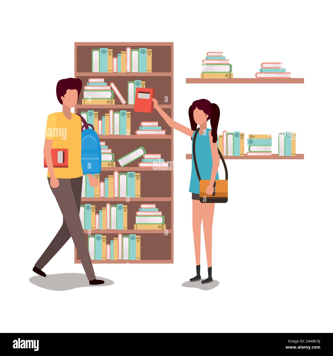 School students with books vector design Stock Vector Image & Art - Alamy