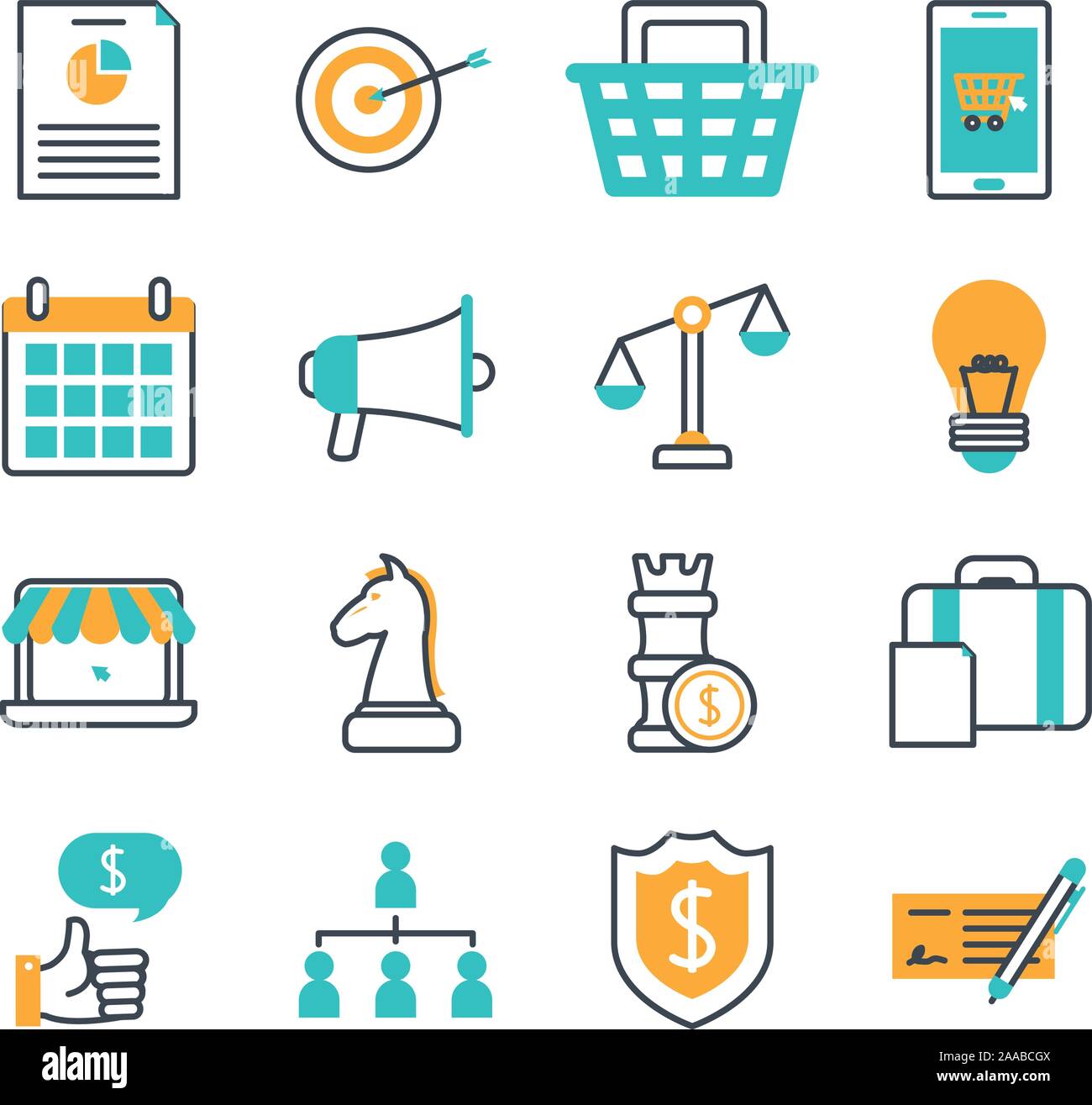 Bundle business success icons hi-res stock photography and images - Alamy