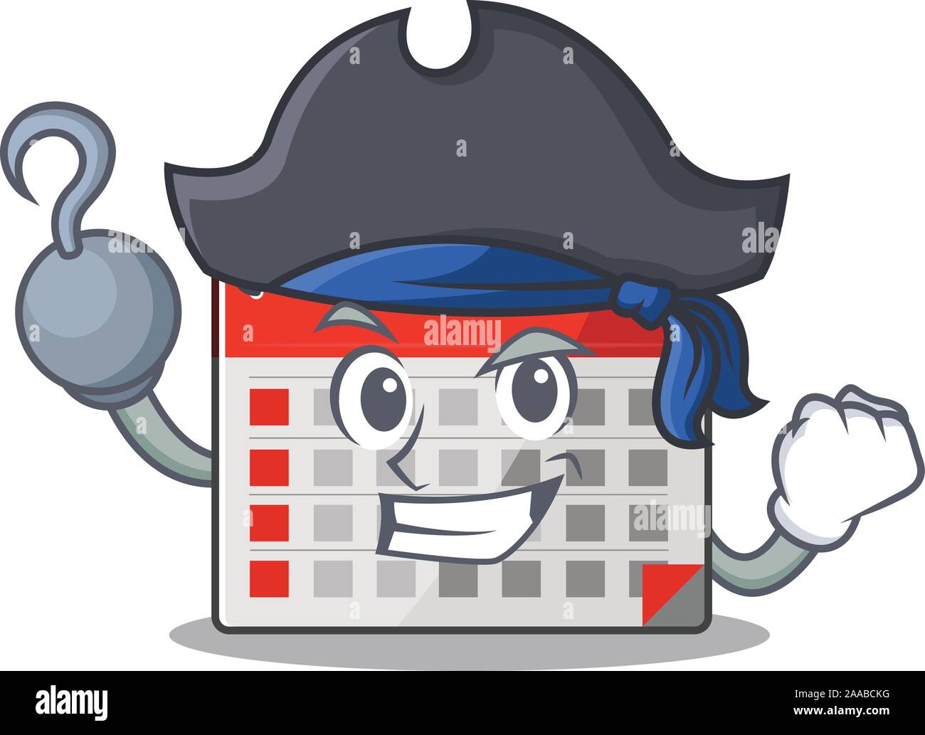Calendar cartoon with in pirate happy character Stock Vector Image ...