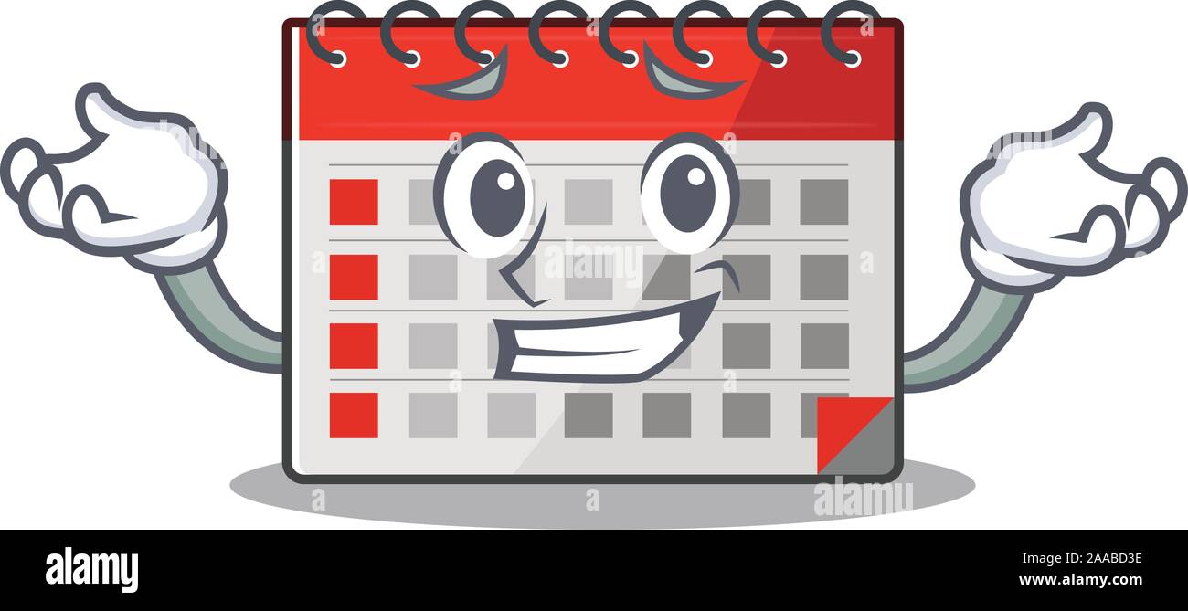 Character calendar isolated with in cartoon grinning Stock Vector Image ...